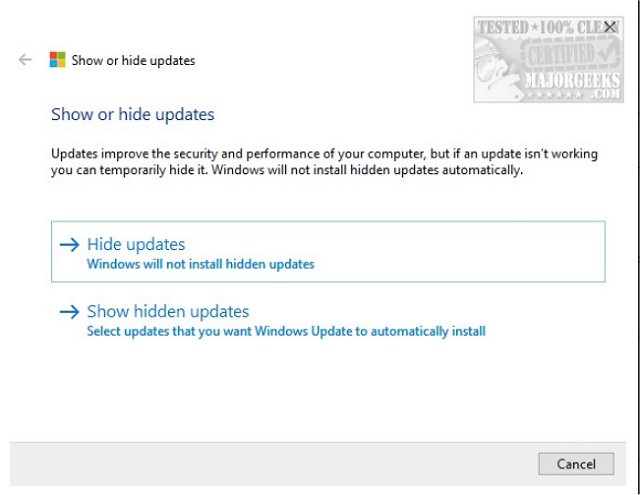Microsoft Show or Hide Updates Troubleshooter Helps Manage Problematic ...