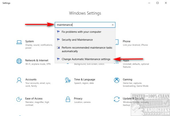 How to Change Automatic Maintenance Times - MajorGeeks