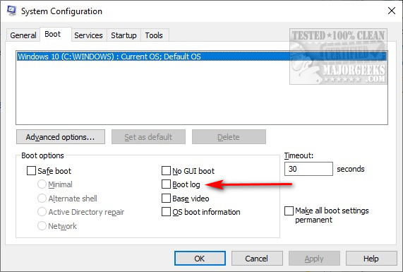 How to Enable or Disable a Startup Boot Log in Windows - MajorGeeks