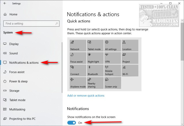 How to Restore Missing Action Center Notifications - MajorGeeks