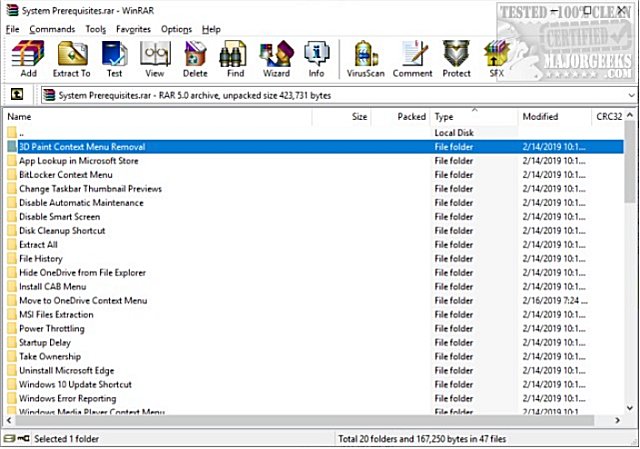 Access Numerous Windows 10 System Tweaks from One Place - MajorGeeks