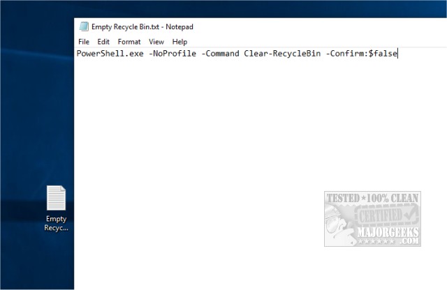 How to Empty the Recycle Bin When Shutting Down Your Computer - MajorGeeks