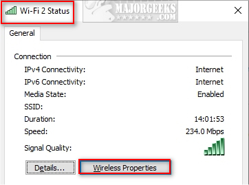 How to Find Your Wi-Fi Password on Windows 7, 8, and 10 - MajorGeeks