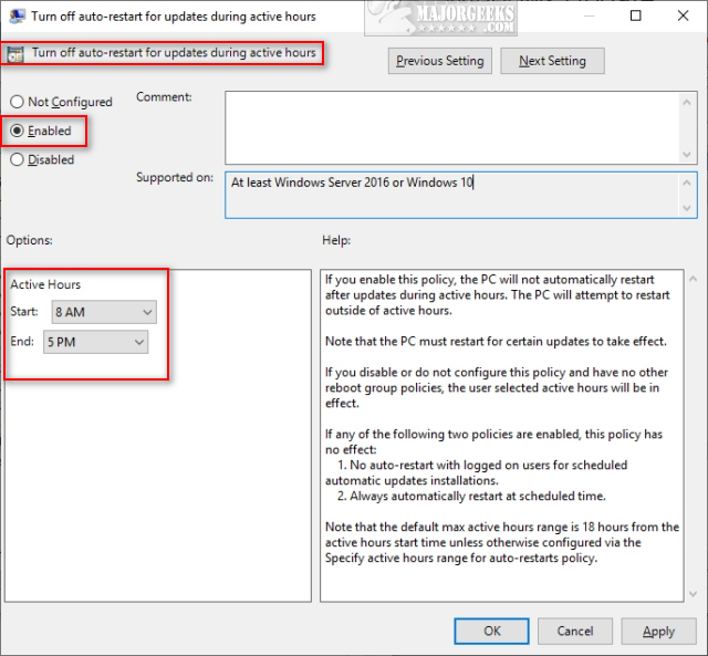 3 Ways to Change Windows 10 Active Hours - MajorGeeks