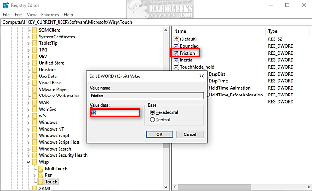 How to Change Touch Scrolling Friction in Windows 10 - MajorGeeks