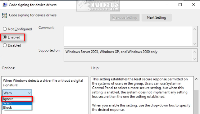 How to Disable Driver Signature Enforcement - MajorGeeks
