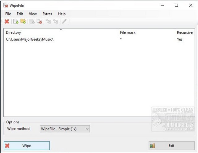 WipeFile Enables Simple, Thorough File/Folder Deletion - MajorGeeks