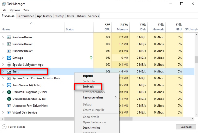 Windows Start Menu Not Responding - MajorGeeks
