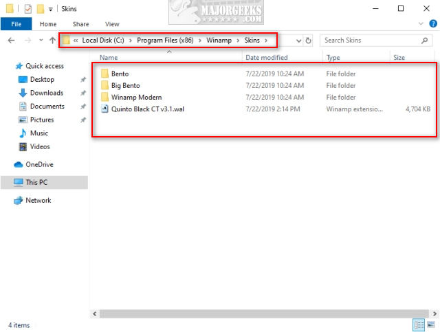 How to Install and Uninstall Winamp Skins - MajorGeeks