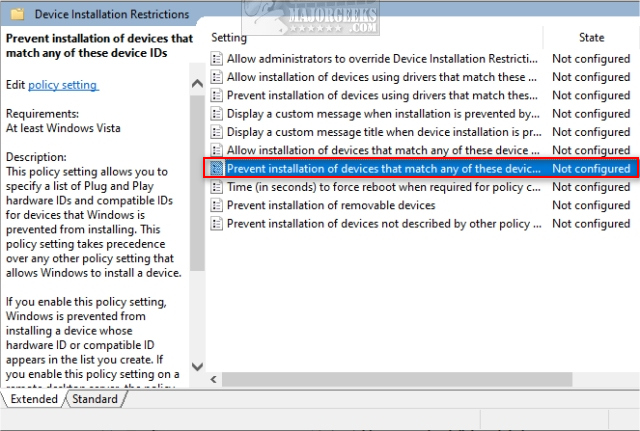 How to Prevent Installation of Removable Devices - MajorGeeks