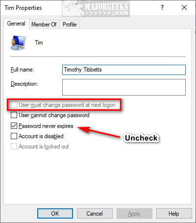 Force Users to Change Account Password at Next Login - MajorGeeks