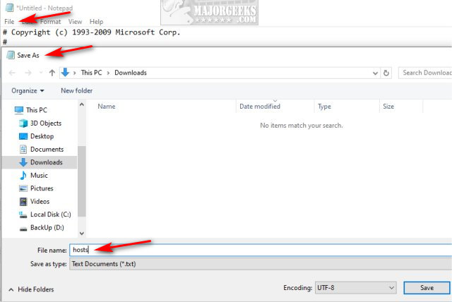 How to Reset Your Hosts File to Default - MajorGeeks