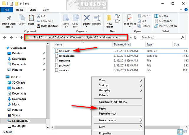 How to Reset Your Hosts File to Default - MajorGeeks