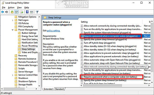 How to Turn On or Off Require Sign-in on Wakeup in Windows 10 - MajorGeeks