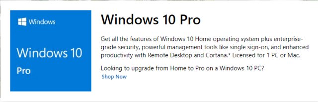 Windows 10 Home Versus Windows 10 Pro - MajorGeeks