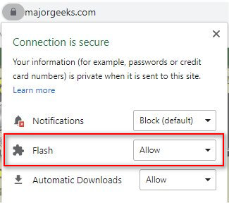 How To Enable Adobe Flash In Google Chrome and Microsoft Edge - MajorGeeks