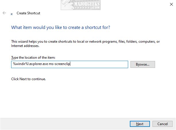 How to Create Screen Snip Shortcut in Windows 10 & 11 - MajorGeeks