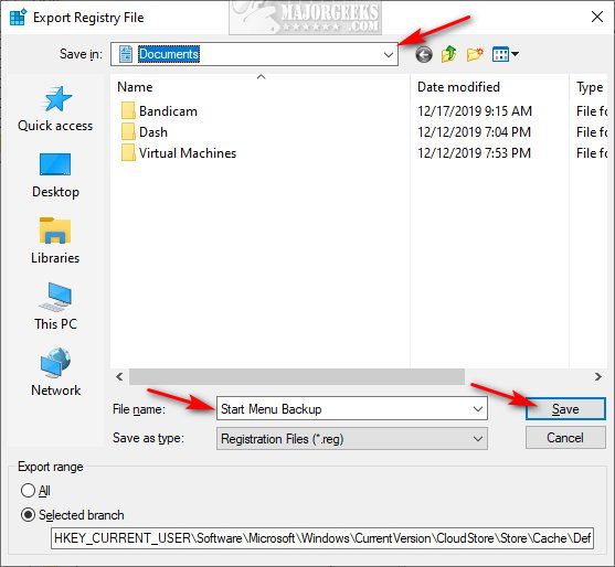How to Backup and Restore the Start Menu in Windows 10 - MajorGeeks