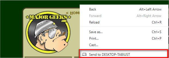 How to Remove 'Send to' in Google Chrome - MajorGeeks