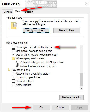 How to Disable Notifications in File Explorer in Windows 10 - MajorGeeks