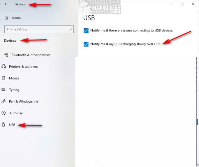 How to Turn On or Off 'Notify me if my PC Charging Slowly over USB ...