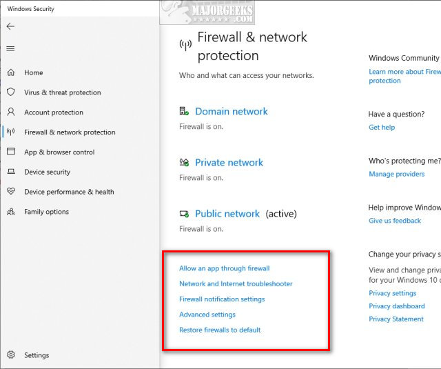 Firewall & Network Protection in Windows 10 & 11 Explained and How to ...