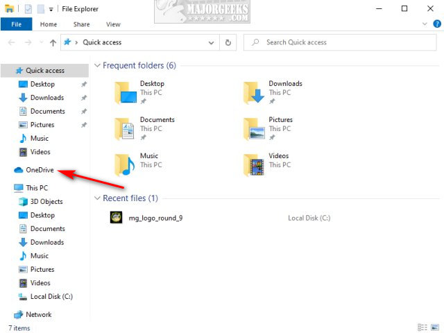 How to Add or Remove the OneDrive Shortcut in File Explorer - MajorGeeks