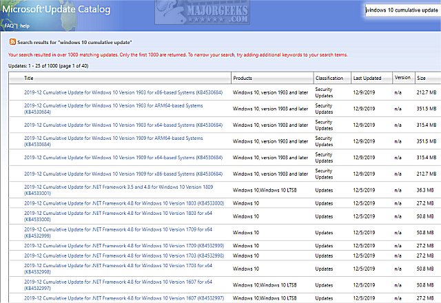 Microsoft Patch Tuesday Explained - MajorGeeks