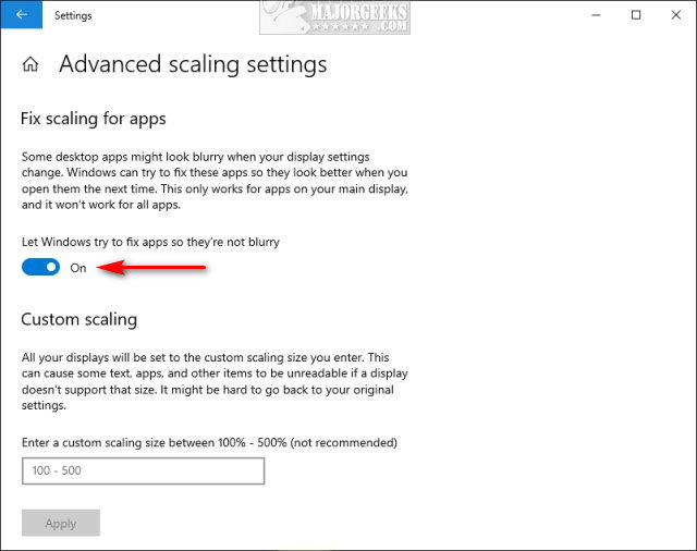 How to Turn on or off Fix Scaling for Apps That Are Blurry in Windows ...