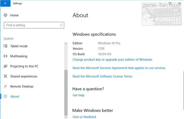 What Version of Windows 10 Do I Have? - MajorGeeks