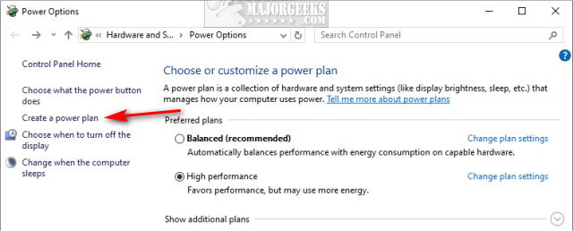 How to Create a Power Plan in Windows - MajorGeeks