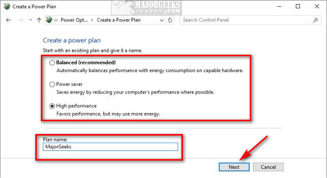 How to Create a Power Plan in Windows - MajorGeeks