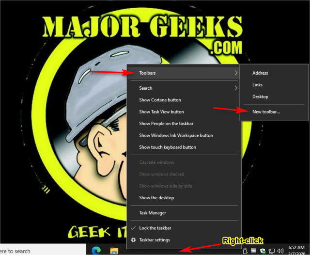 How to Add or Remove Quick Launch Toolbar in Windows - MajorGeeks