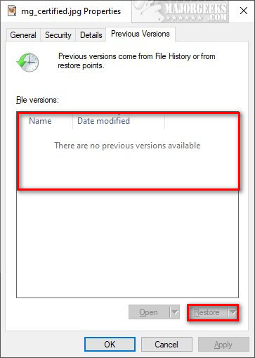 How to Restore Previous Versions of Files, Folders, and Drives in ...