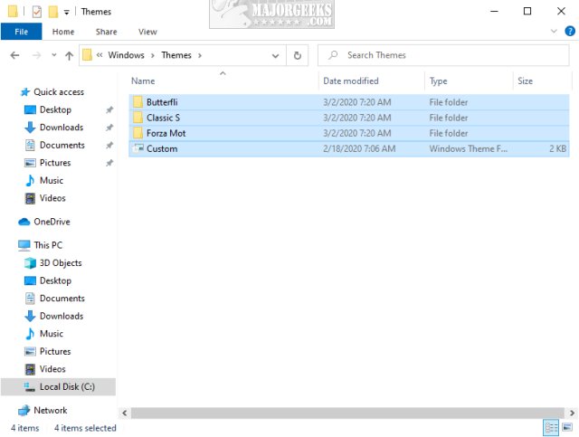 How to View and Remove All Windows 10 Themes - MajorGeeks