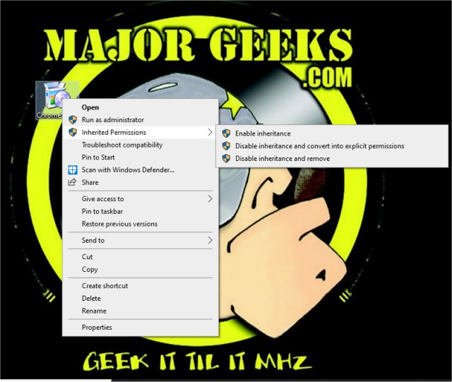 How to Add Inherited Permissions Context Menu - MajorGeeks