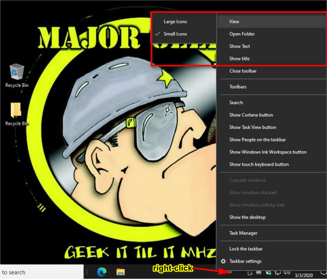 How to Pin the Recycle Bin to the Taskbar in Windows 10 - MajorGeeks
