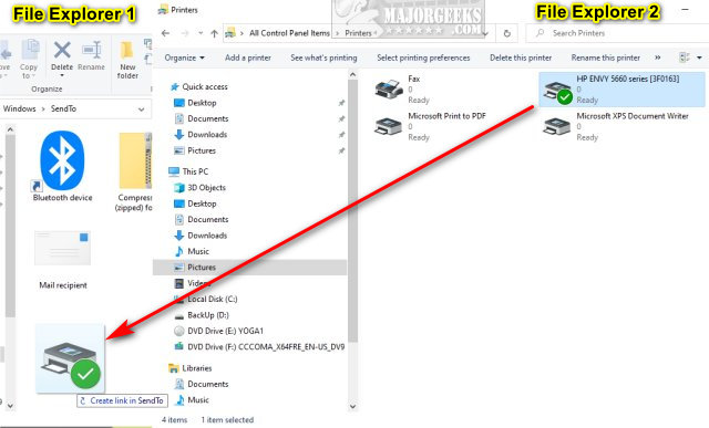 How to Add Any Printer to the Send to Context Menu - MajorGeeks