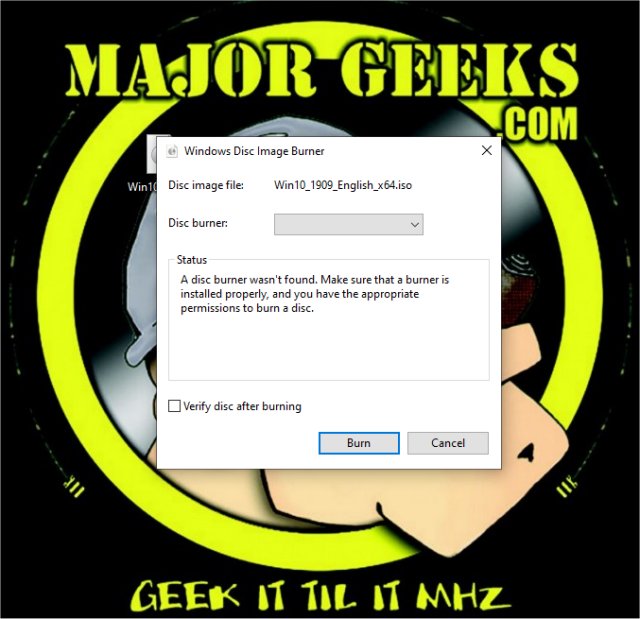 How to Add or Remove Burn disc image Context Menu in Windows 10 ...