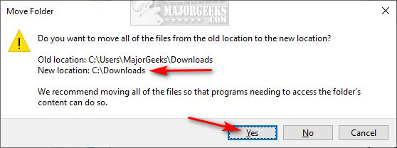 How to Move Your Downloads Folder in Windows - MajorGeeks