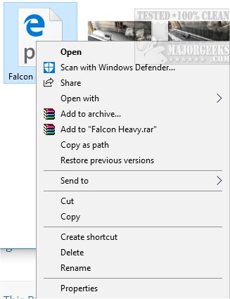 Add "Copy As Path' to the Right-Click or Context Menu - MajorGeeks
