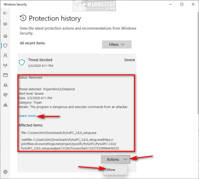 How to View Windows Defender Protection History in Windows 10 & 11 ...