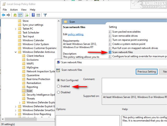 Windows Defender Fails to Scan or Skips Some Files - MajorGeeks