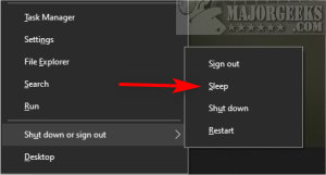 How to Add or Remove Sleep in Windows 10 Power Menu - MajorGeeks