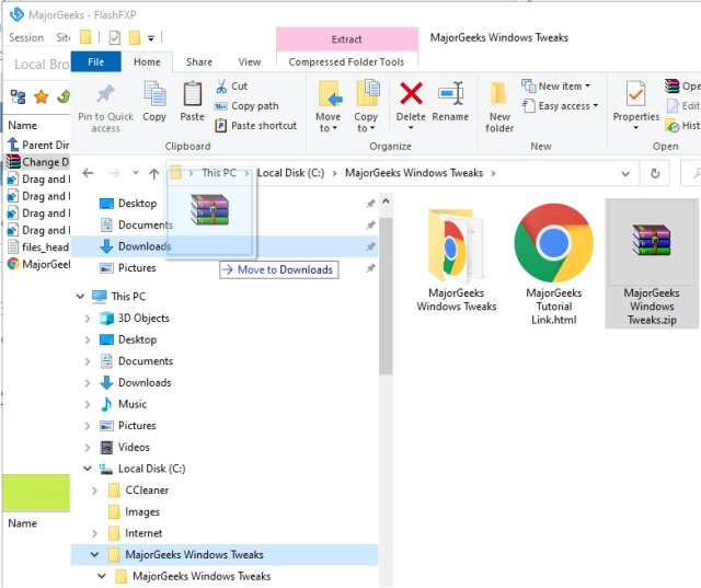 How to Change Default Drag and Drop Action in Windows 10 & 11 - MajorGeeks