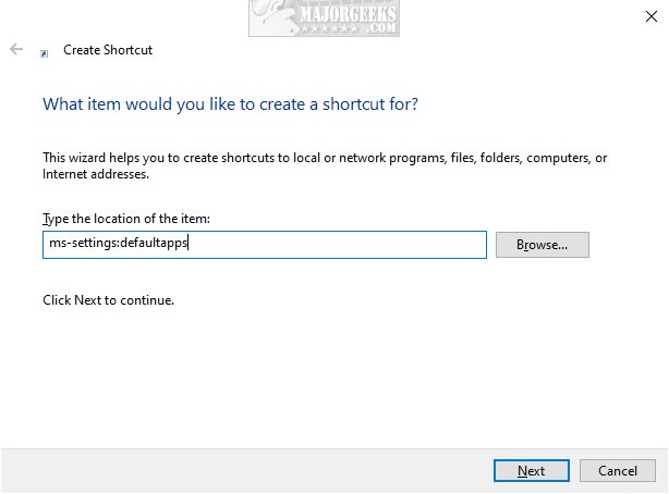 How to Add Default Apps as a Desktop Shortcut or Context Menu - MajorGeeks