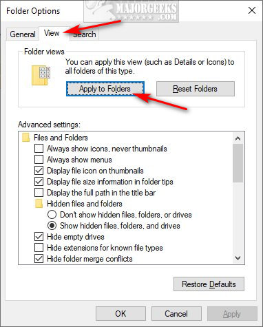 How to Change Folder View Template for All Folders in Windows 10 ...
