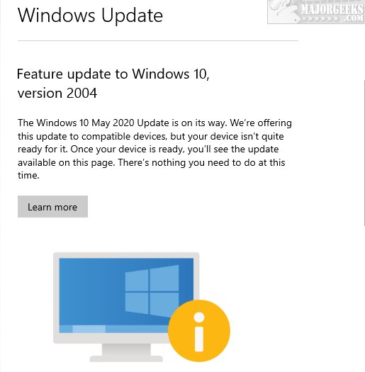 Windows 10 Feature Update - Your Device Isn’t Quite Ready for It ...