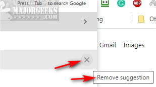 How to Delete Chrome Address Bar Suggestions with Mouse - MajorGeeks