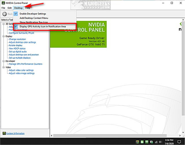 Show or Hide NVIDIA Display GPU Activity Icon in System Tray - MajorGeeks Show or Hide NVIDIA Display GPU Activity Icon in System Tray - MajorGeeks